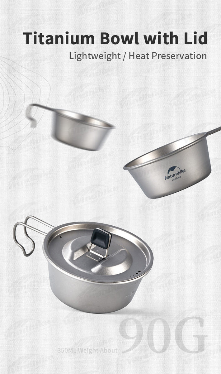Titanium Bowl 350ml with Cover – www.naturehikeoman.com