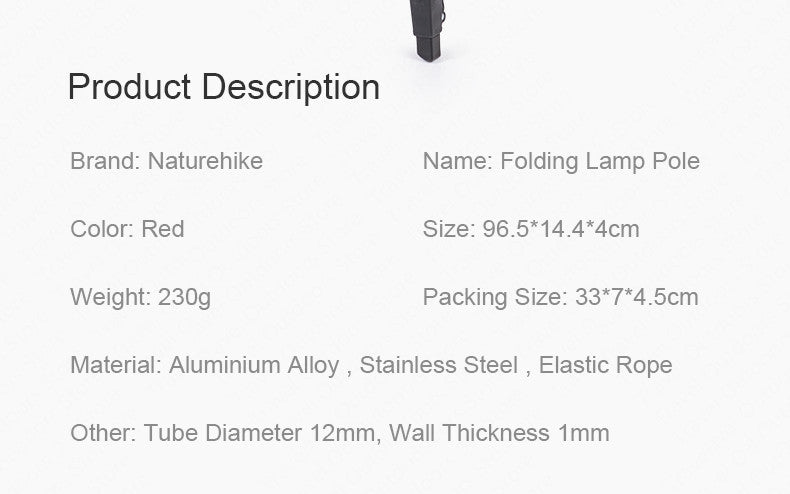 Portable Folding Lamp Pole – www.naturehikeoman.com